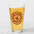 Fire Department Firefighter Badge Glass | Zazzle