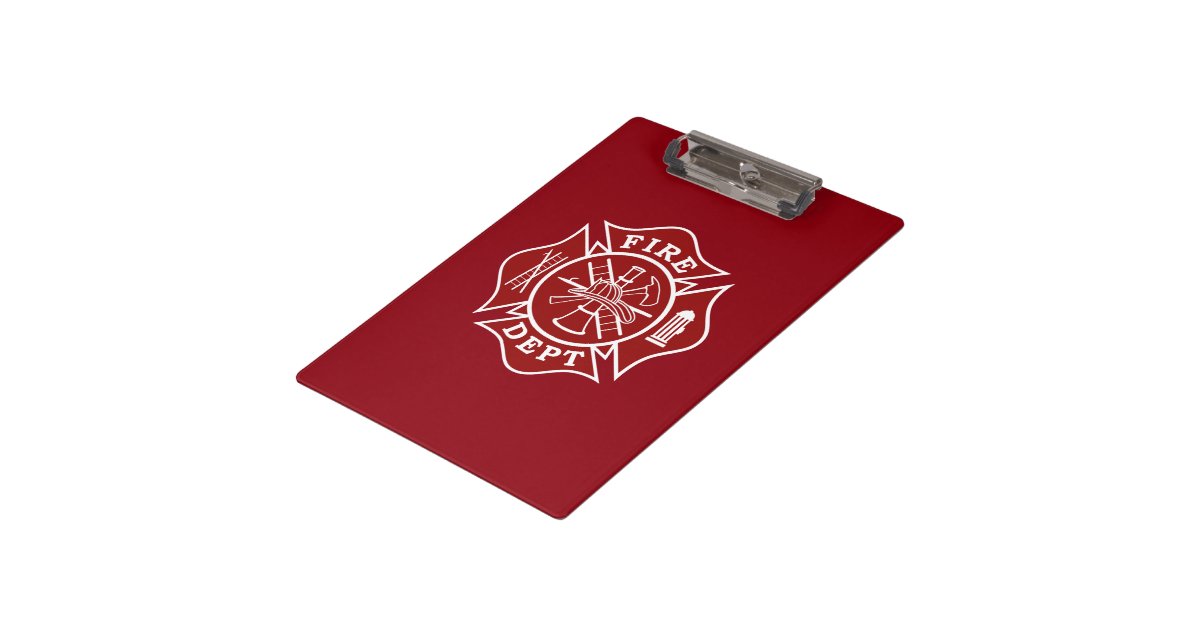 Fire Department Firefighter Clipboard | Zazzle