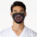 Fire Department Firefighter Red Adult Cloth Face Mask | Zazzle