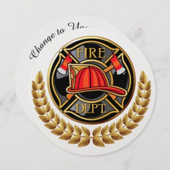 Fire Department Invitation | Zazzle
