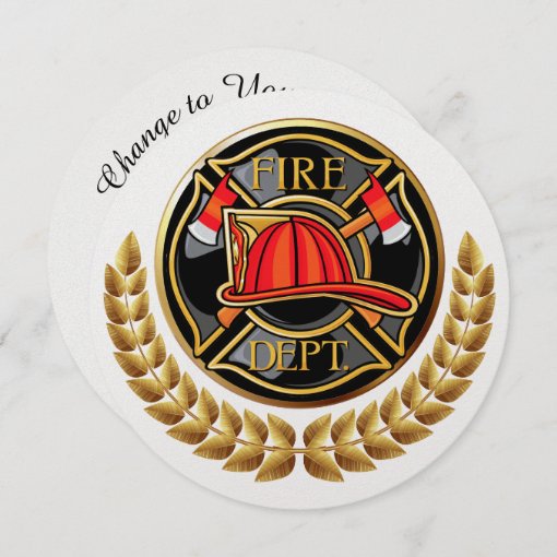 Fire Department Invitation | Zazzle