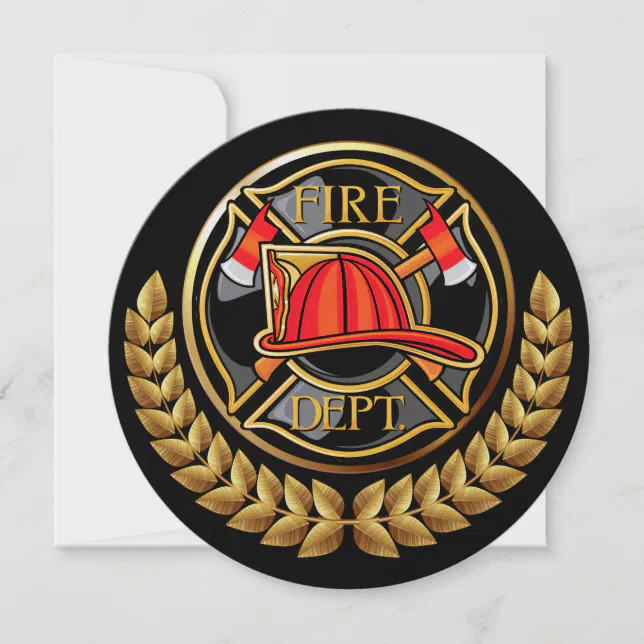 Fire Department Invitation | Zazzle