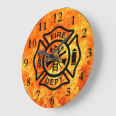 Fire Department Large Clock | Zazzle