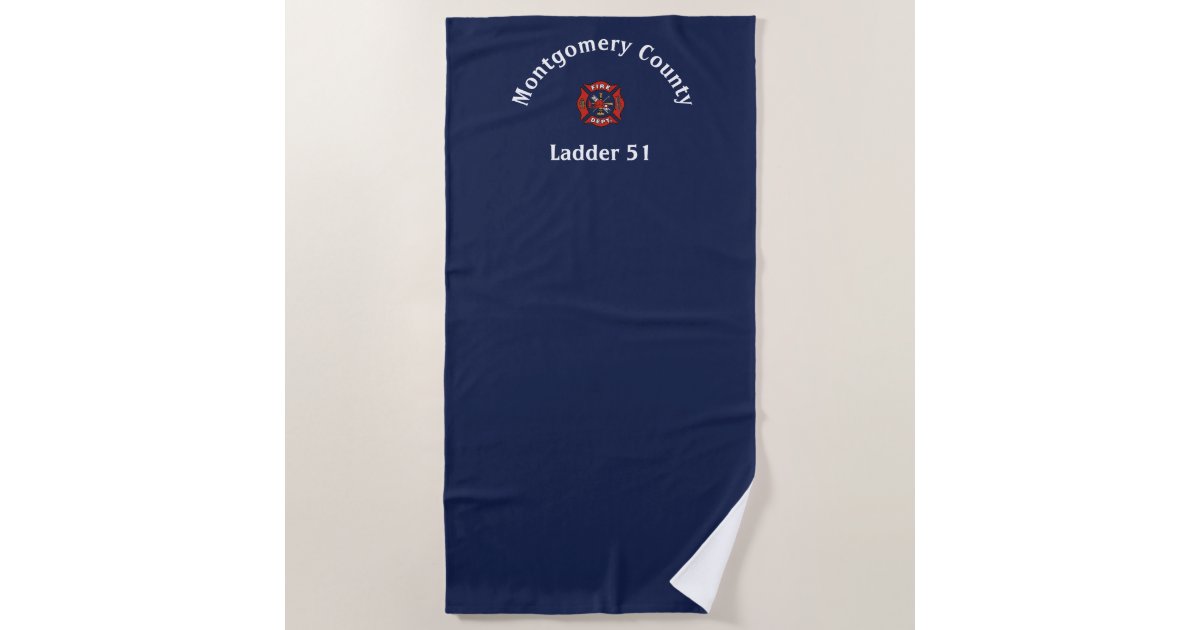 Fire Department Logo Custom Beach Towel | Zazzle