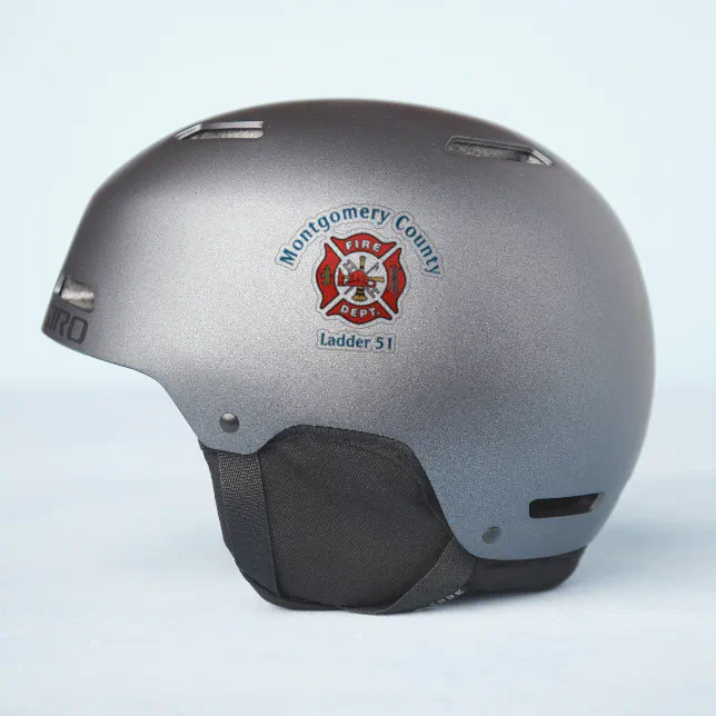 Fire Department Logo Custom Equipment Sticker | Zazzle