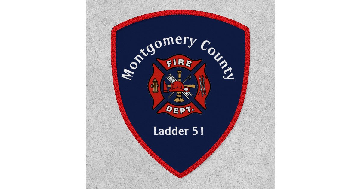 Fire Department Logo Custom Iron On Patch | Zazzle