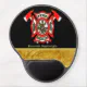 Fire Department logo Gold And Red Badge gold foil Gel Mouse Pad | Zazzle