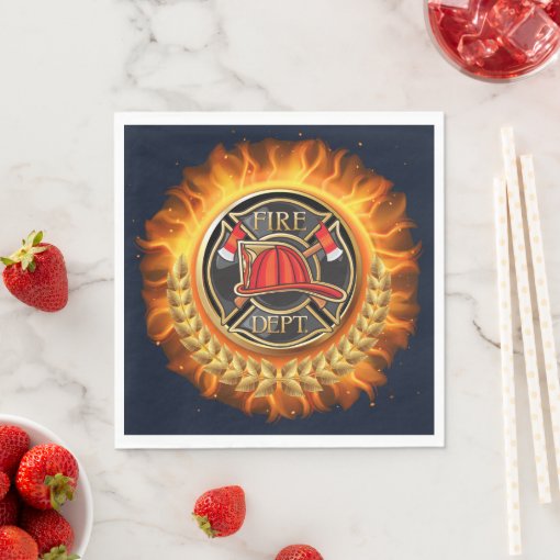 Fire Department Napkins | Zazzle