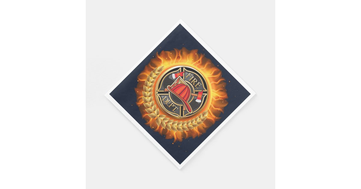Fire Department Napkins | Zazzle