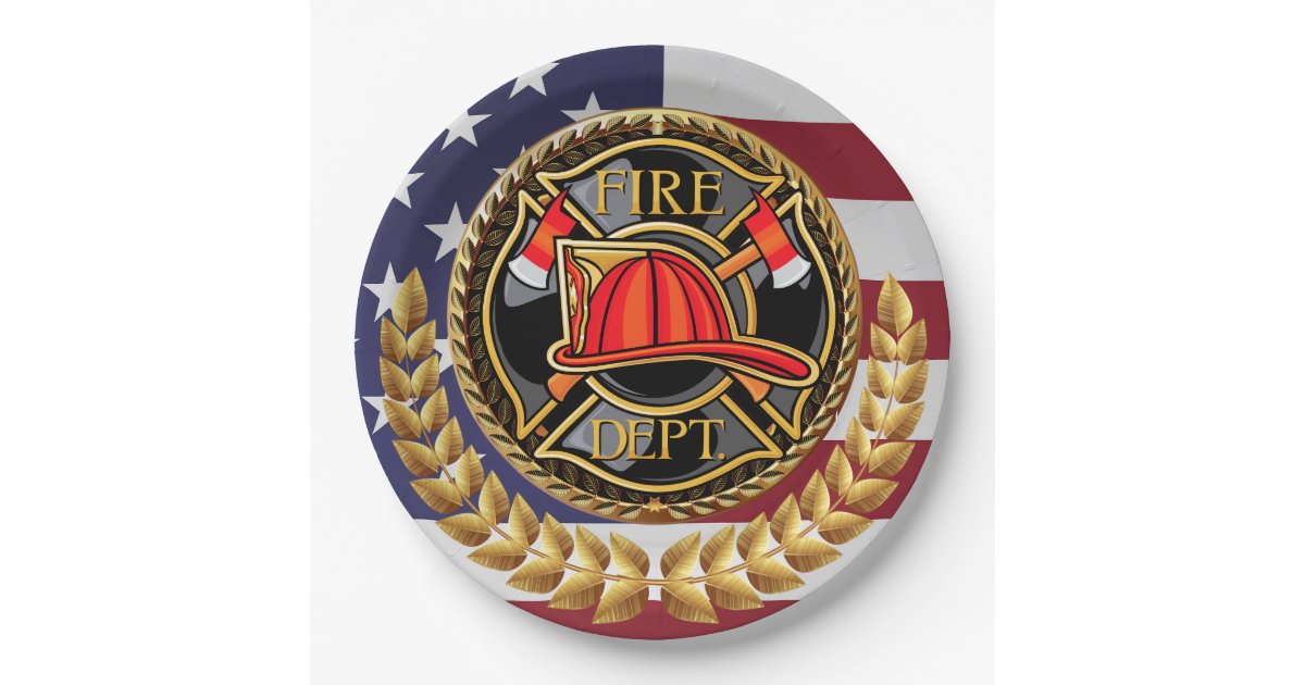 Fire Department Paper Plates | Zazzle