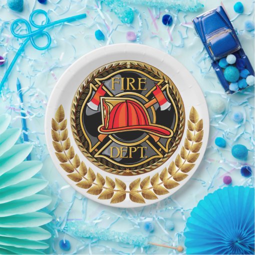 Fire Department Party Goods Paper Plates | Zazzle