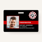 Fire Department Personalized Photo Firefighter ID Badge | Zazzle