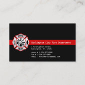 Fire Department Photo Logo Red Line Firefighter Business Card | Zazzle