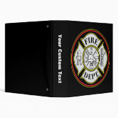 Fire Department Round Badge Binder | Zazzle