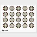 Fire Department Round Badge Classic Round Sticker | Zazzle