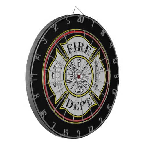 Fire Department Round Badge Dartboard | Zazzle