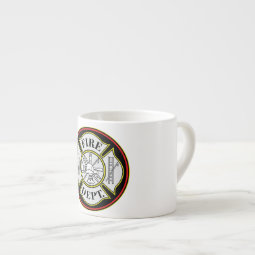 Fire Department Round Badge Espresso Cup | Zazzle