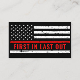 Fire Department Thin Red Line Firefighter Business Card | Zazzle
