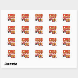 Fire Department Tshirts and Gifts Classic Round Sticker | Zazzle