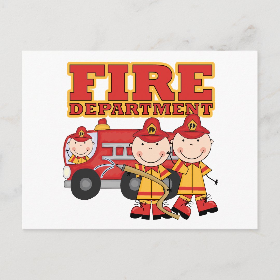 Fire Department Tshirts and Gifts Postcard | Zazzle