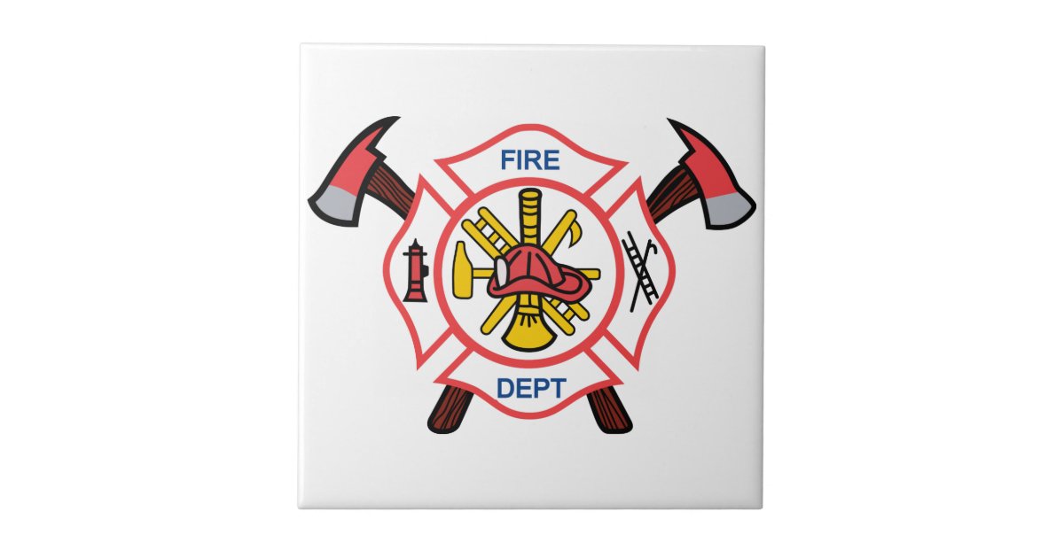 Fire Dept Ceramic Tile | Zazzle