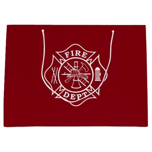 Fire Dept / Firefighter Large Gift Bag | Zazzle