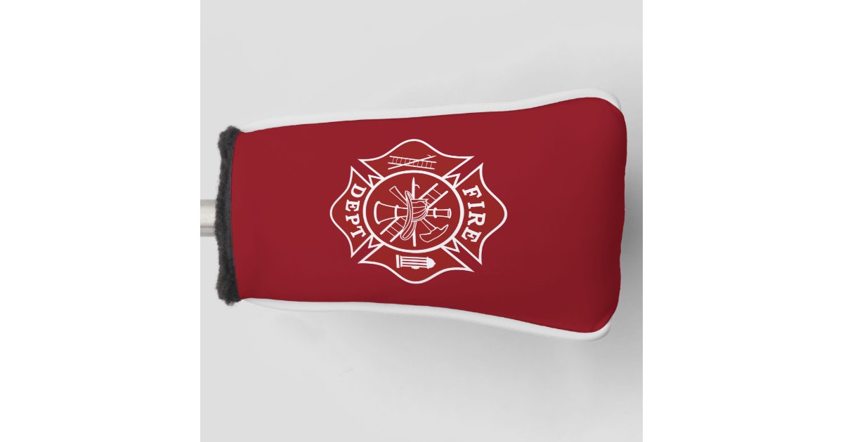 Fire Dept / Firefighter Maltese Cross Putter Cover | Zazzle