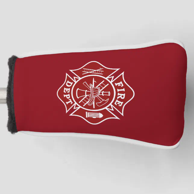 Fire Dept / Firefighter Maltese Cross Putter Cover | Zazzle