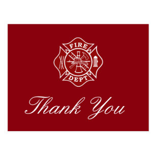 Firefighter Thank You Cards | Zazzle