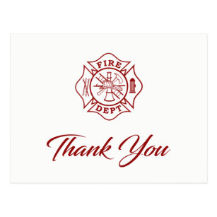 Firefighter Thank You Cards | Zazzle