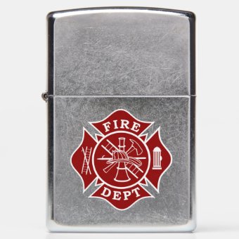 Fire Dept / Firefighter Zippo Chrome Lighter | Zazzle