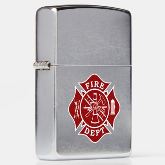 Fire Dept / Firefighter Zippo Chrome Lighter | Zazzle