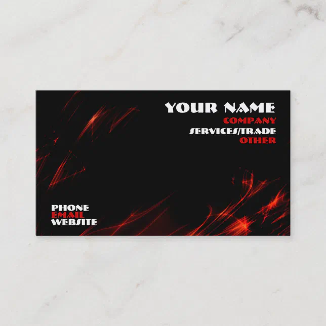 fire design business card | Zazzle