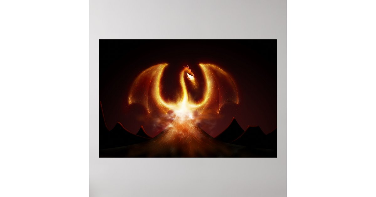 Fire Dragon Poster | Zazzle