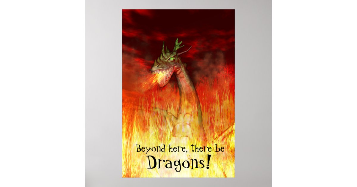 Fire Dragon Poster | Zazzle