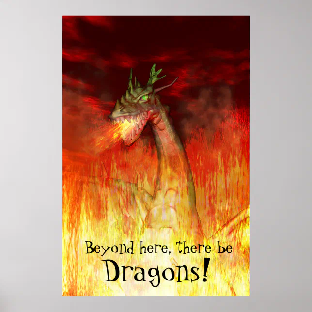 Fire Dragon Poster | Zazzle