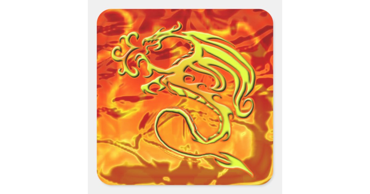 Fire Dragon Sticker | Zazzle
