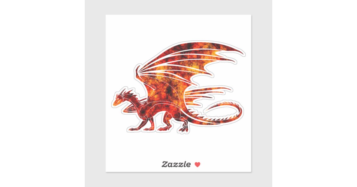 Fire Dragon Sticker | Zazzle