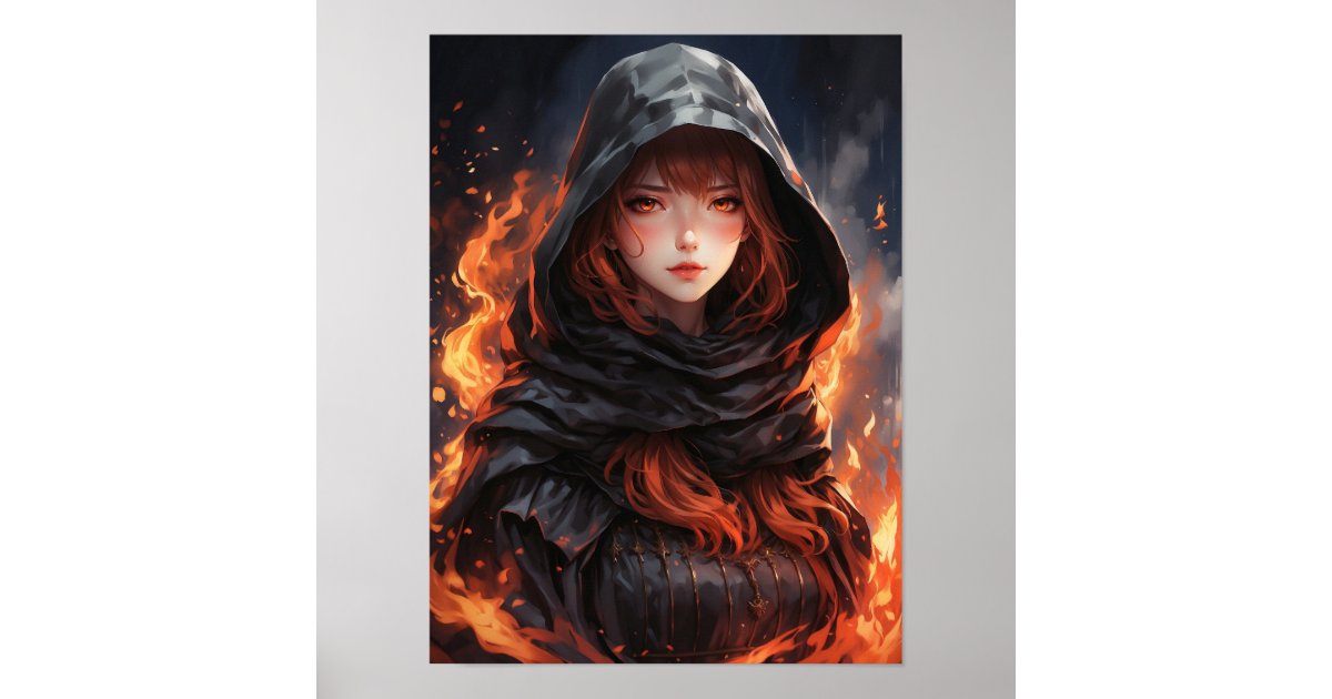 Fire Element Girl Poster | Zazzle