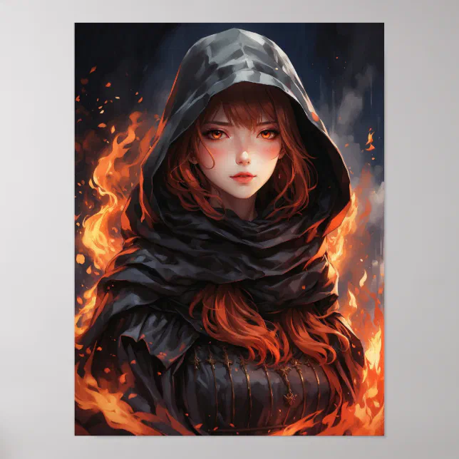 Fire Element Girl Poster | Zazzle