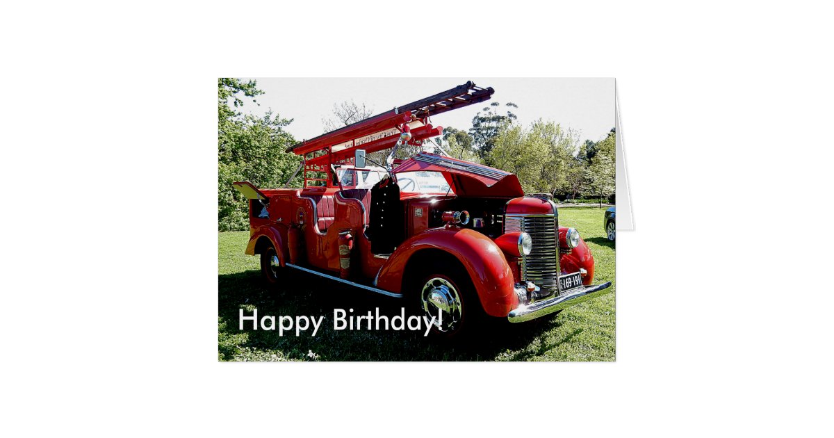 Fire Engine Card | Zazzle.com