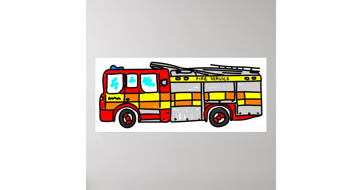 Fire Engine Poster | Zazzle