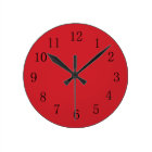 Plain Red and White > Popular Kitchen Wall Clock | Zazzle.com