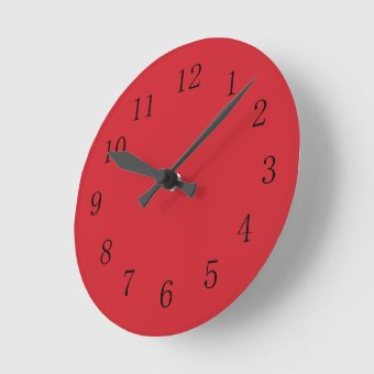 Fire Engine Red Kitchen Wall Clock | Zazzle