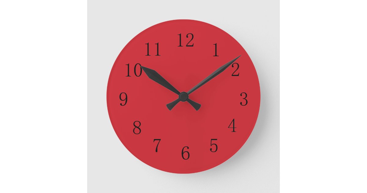 Fire Engine Red Kitchen Wall Clock | Zazzle