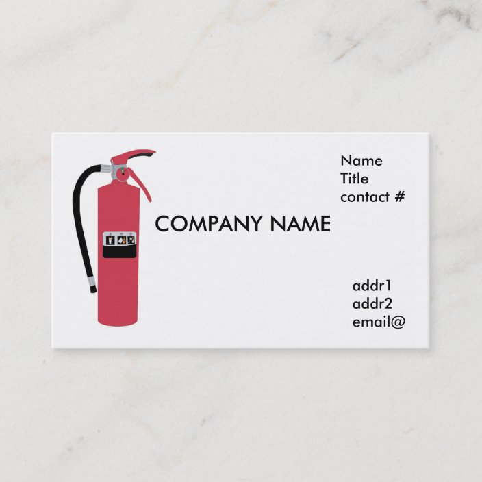 fire extinguisher business card | Zazzle.com
