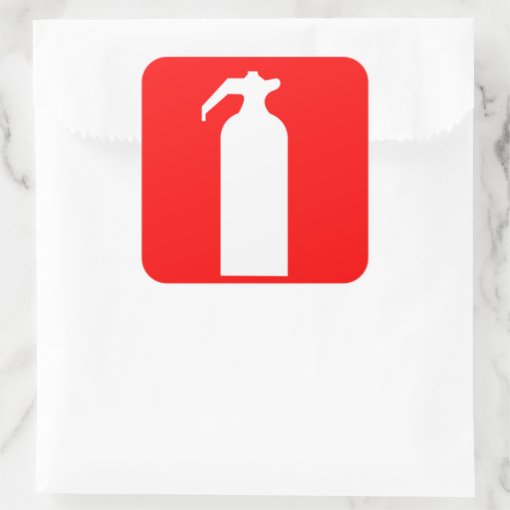 Fire Extinguisher Decals Square Sticker | Zazzle