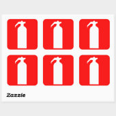 Fire Extinguisher Decals Square Sticker | Zazzle