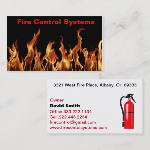 Fire extinguisher fire alarm system Business Card | Zazzle