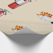 Fire Extinguisher Putting Out Fire Glossy Wrapping Wrapping Paper | Zazzle